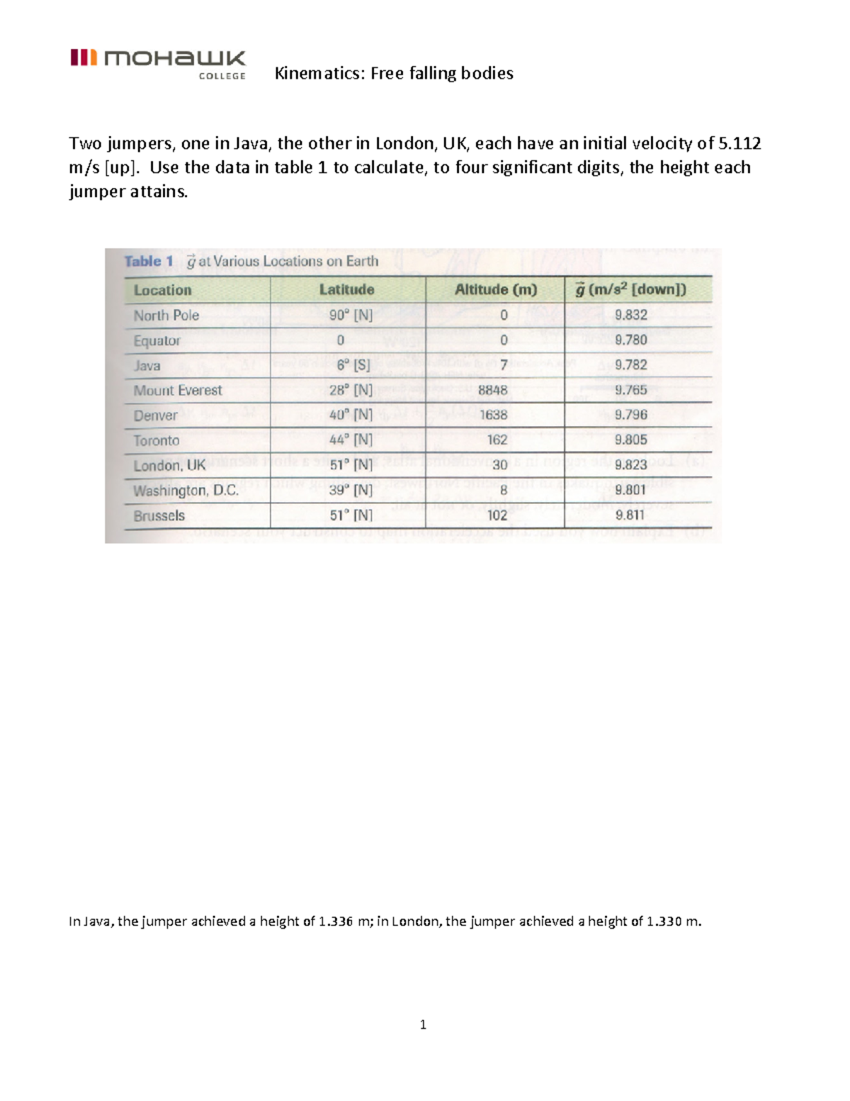 Kinematics gravity word problems 3, 2017 a - Kinematics: Free falling ...