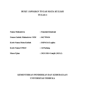 [Solved] berikan 2 contoh negasi universal negatif - Logika (ISIP4211 ...