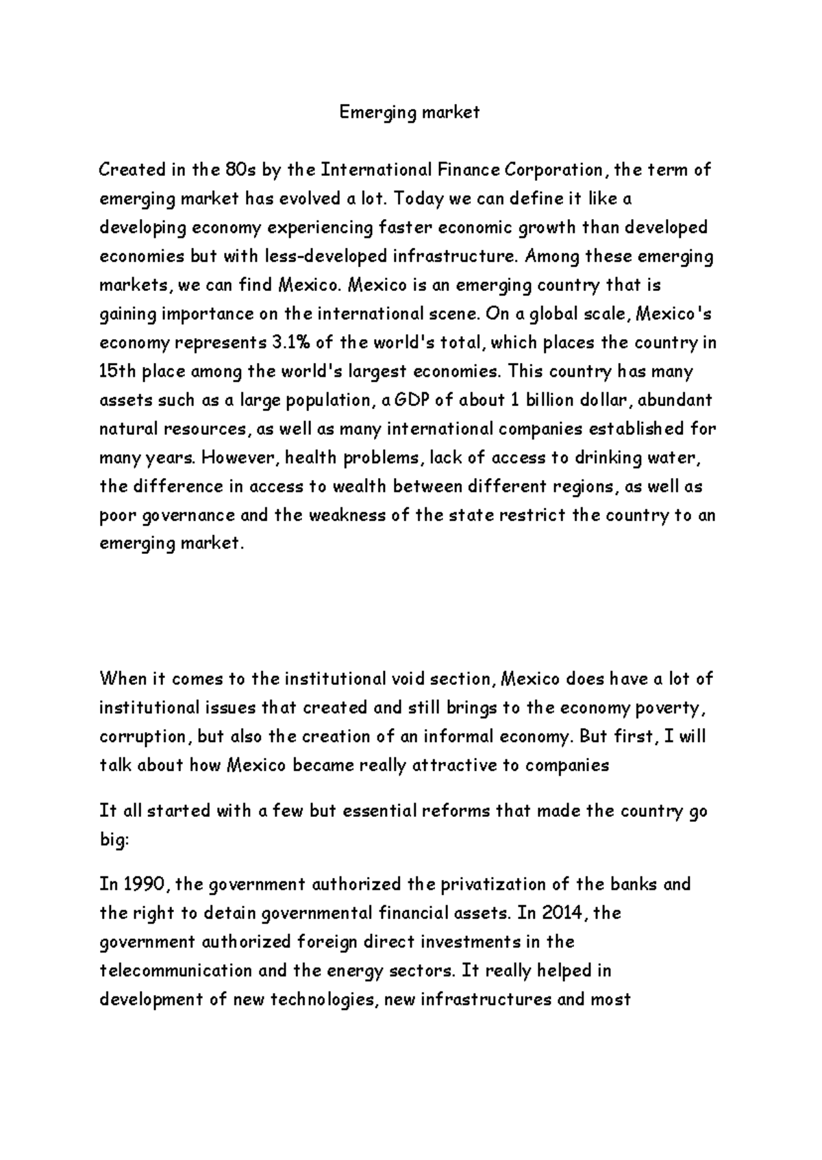 Emerging market : Mexican multinational companies - Emerging market ...