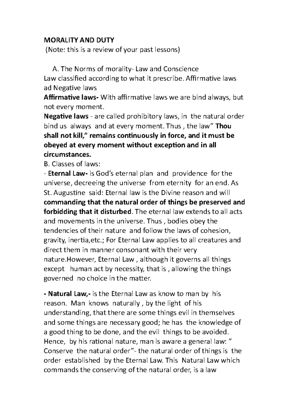Moraslity-AND-d UTY - by neyka menor - MORALITY AND DUTY (Note: this is ...