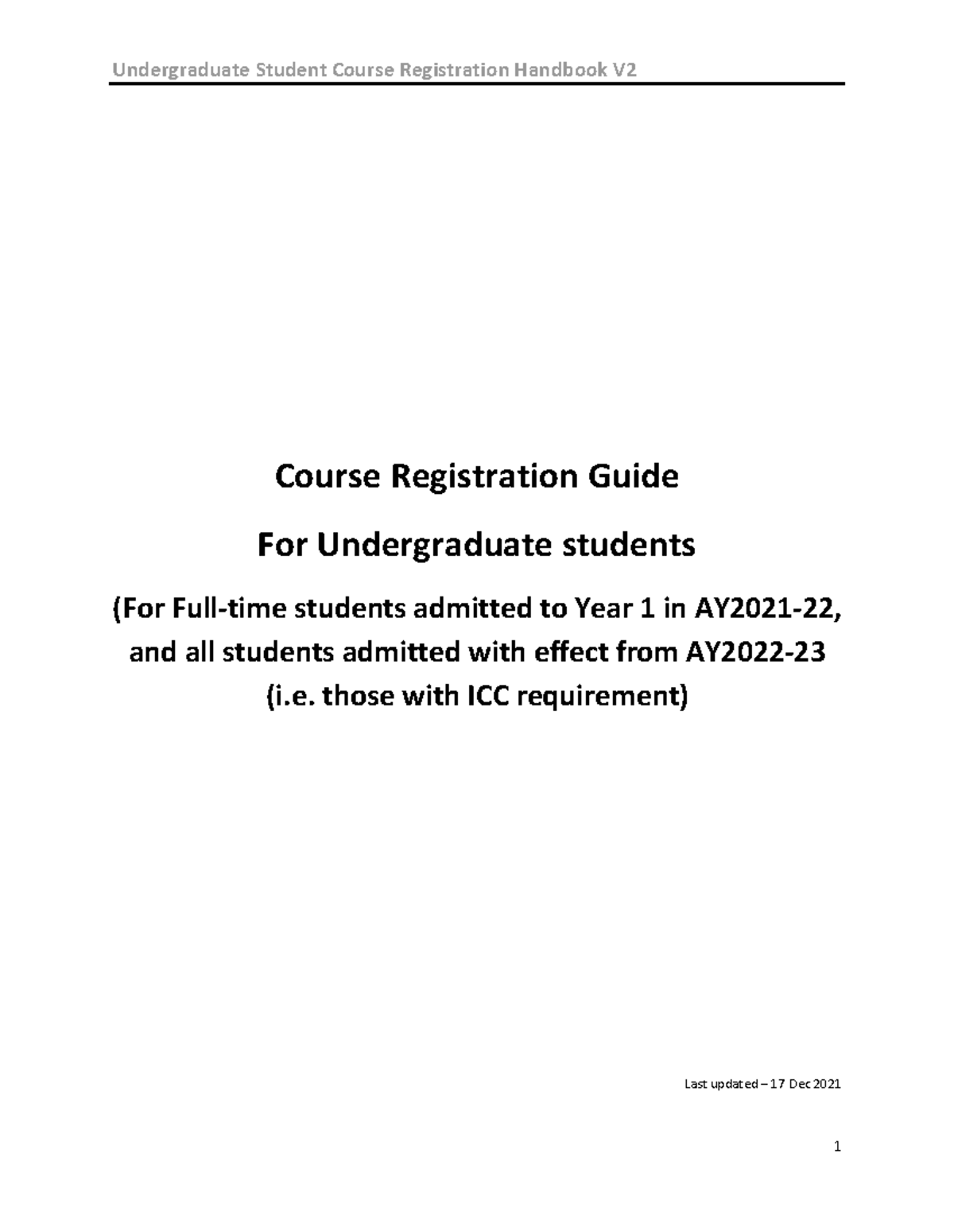 NTU Student Handbook 22:23 - Course Registration Guide For Undergraduate students (For Full-time ...