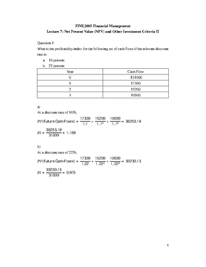 Formula Sheet (Final Exam) - Banking and Credit - Studocu