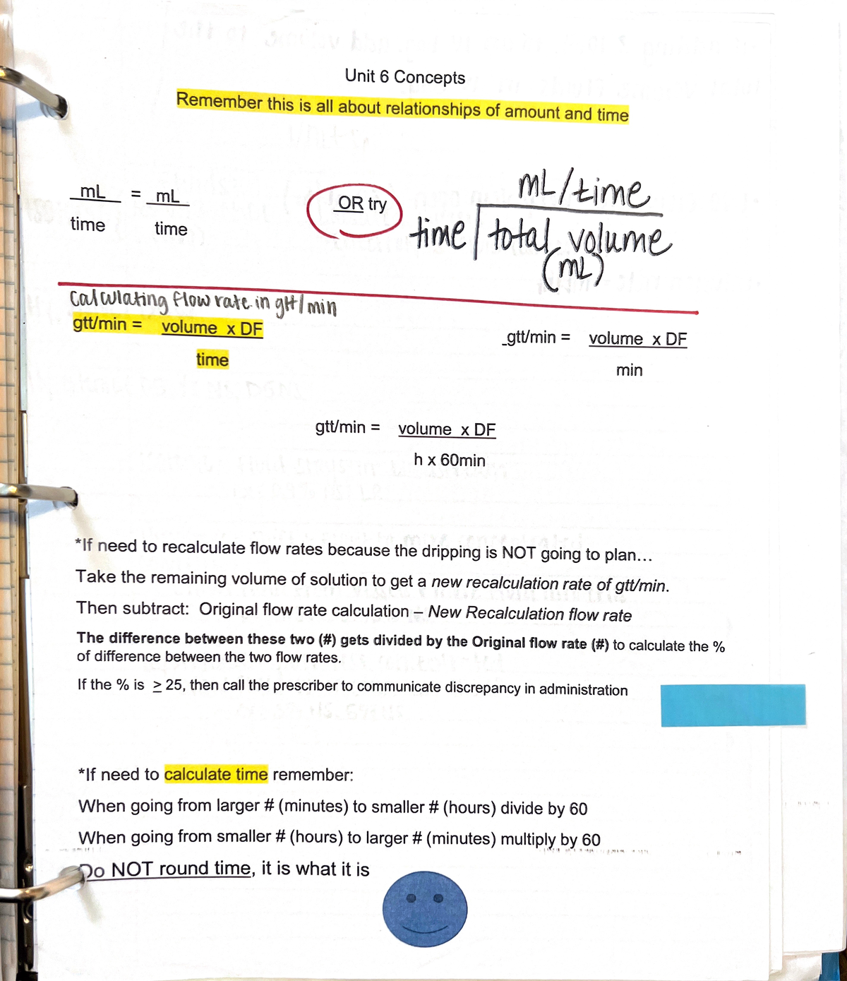 IV calculations - Unit 6 Concepts Remember this is all about ...