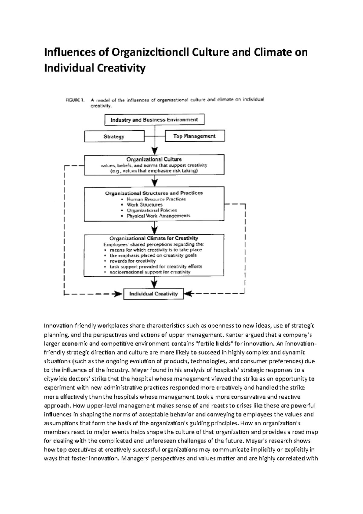 Shancy org - bio - Influences of Organizcltioncll Culture and Climate ...