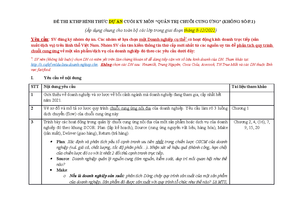 [HKC2022] ĐỀ THI Chung PRO Qtccu - Qtccu 1 - ĐỀ THI KTHP HÌNH THỨC DỰ ÁN CUỐI KỲ MÔN “QUẢN TRỊ ...