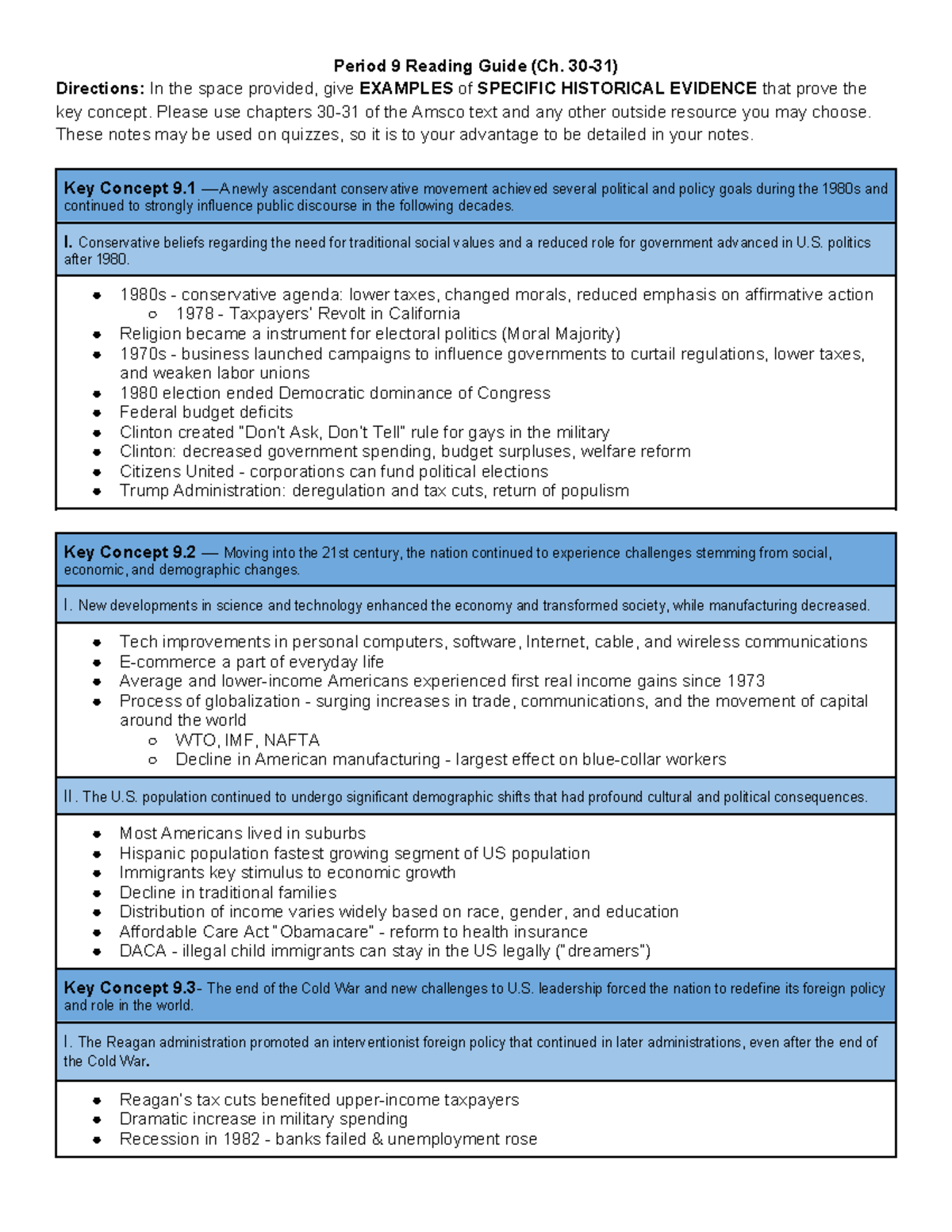 Period 9 Reading Guide (Ch. 30-31) - Period 9 Reading Guide (Ch. 30-31 ...
