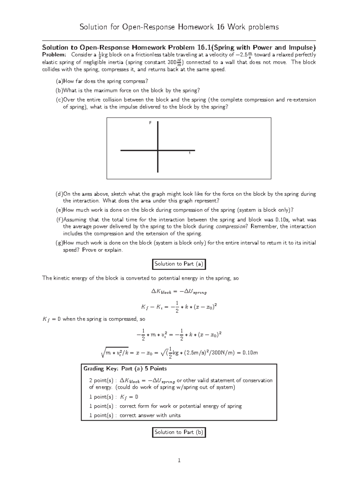 O.R. 16 - Open Response 16 - Solution for Homework 16 Work problems ...