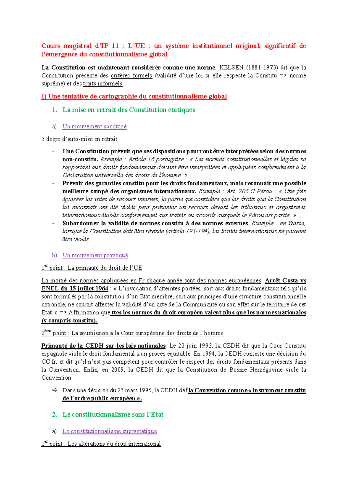Cours magistral d'IP 11 - Cours magistral 11 : : un institutionnel ...