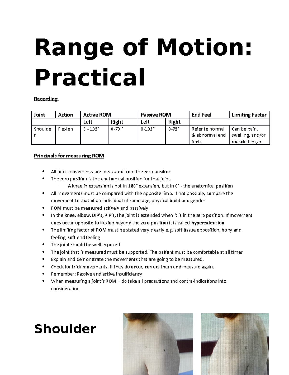 Range of motion - A knee in extension is not in extension, but in the ...