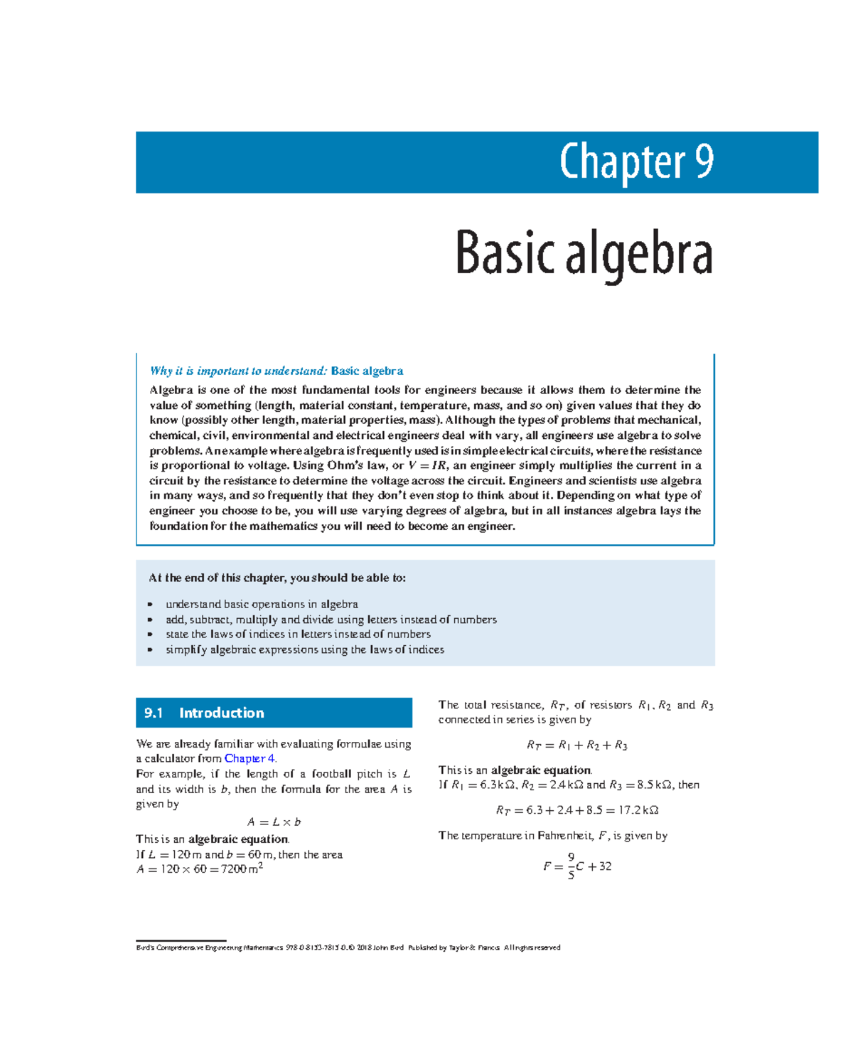 9 11 Algebra Simple Equations - Chapter 9 Basic algebra Why it is ...