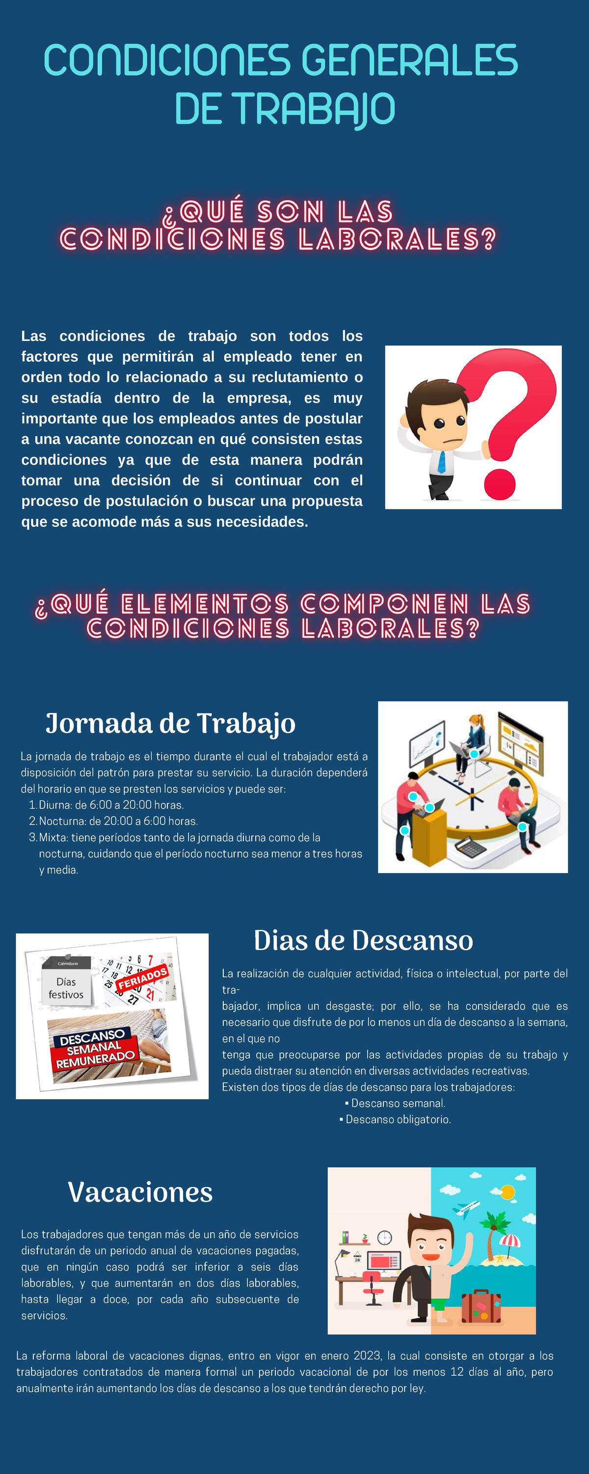 Actividad 3 Infografia Derecho Laboral - CONDICIONES GENERALES DE ...