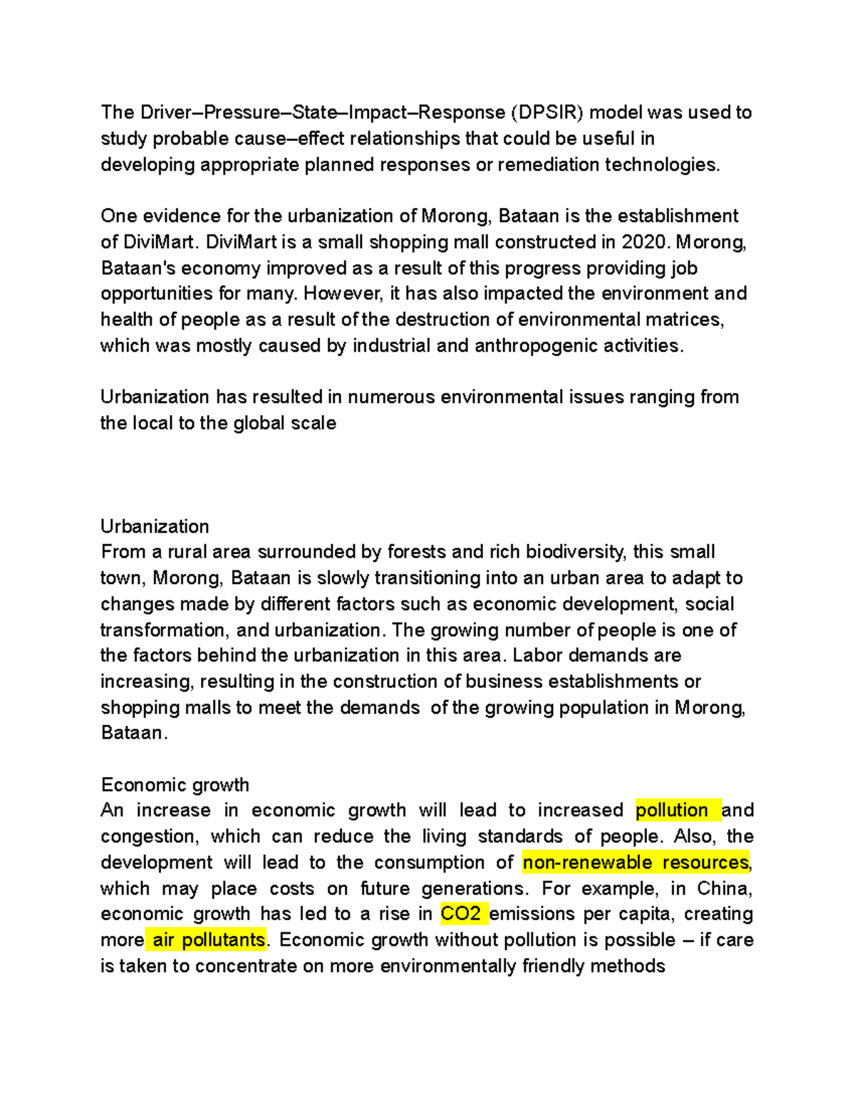The Driver–Pressure–State–Impact–Response ( Dpsir) - The Driver ...