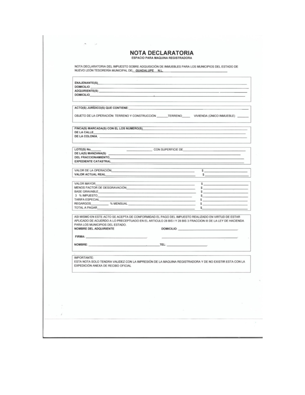 Nota declaratoria - Resumen Proceso Penal - Studocu