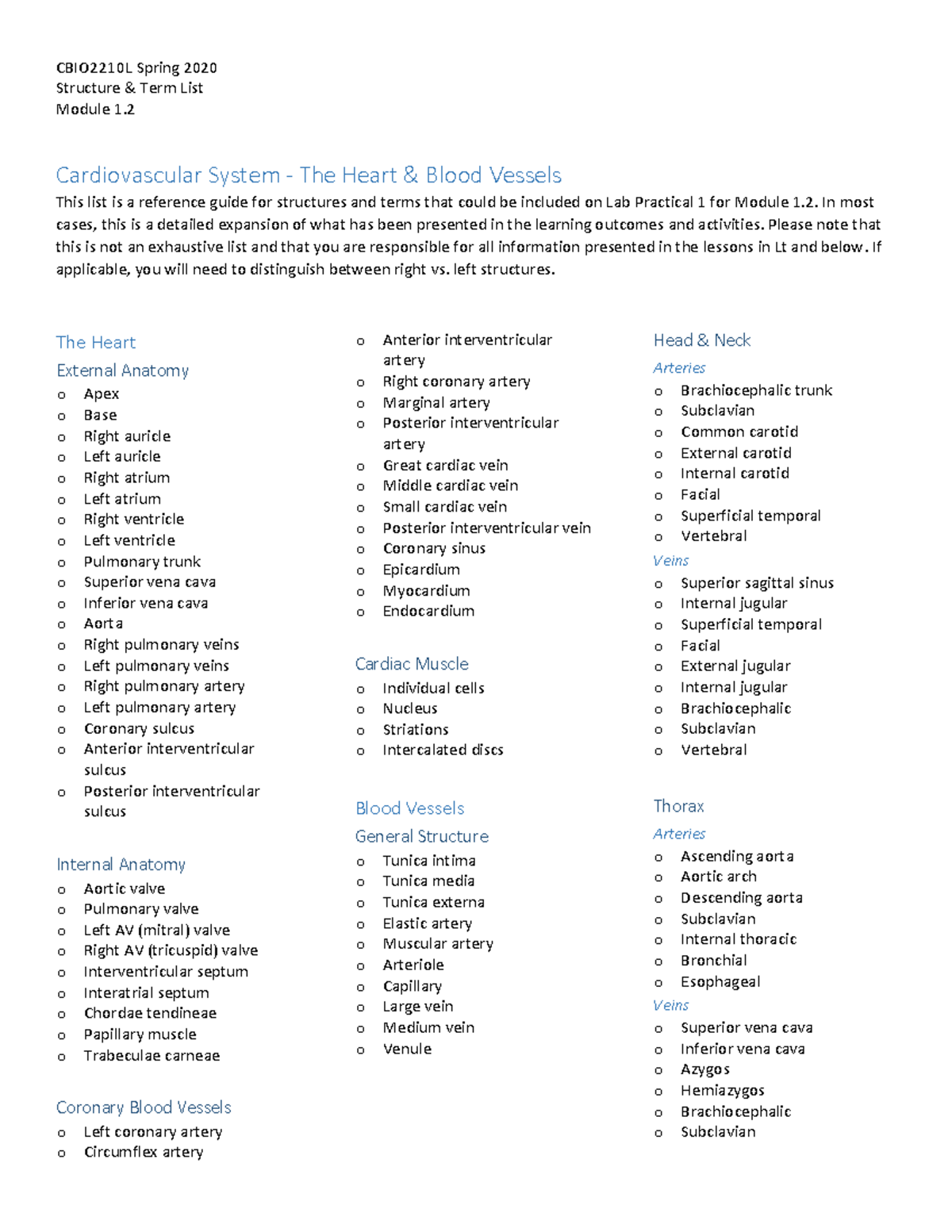 Sp20 Module 1.2 Structure List - Warning: TT: undefined function: 32 CBIO2210L Spring 2020 ...