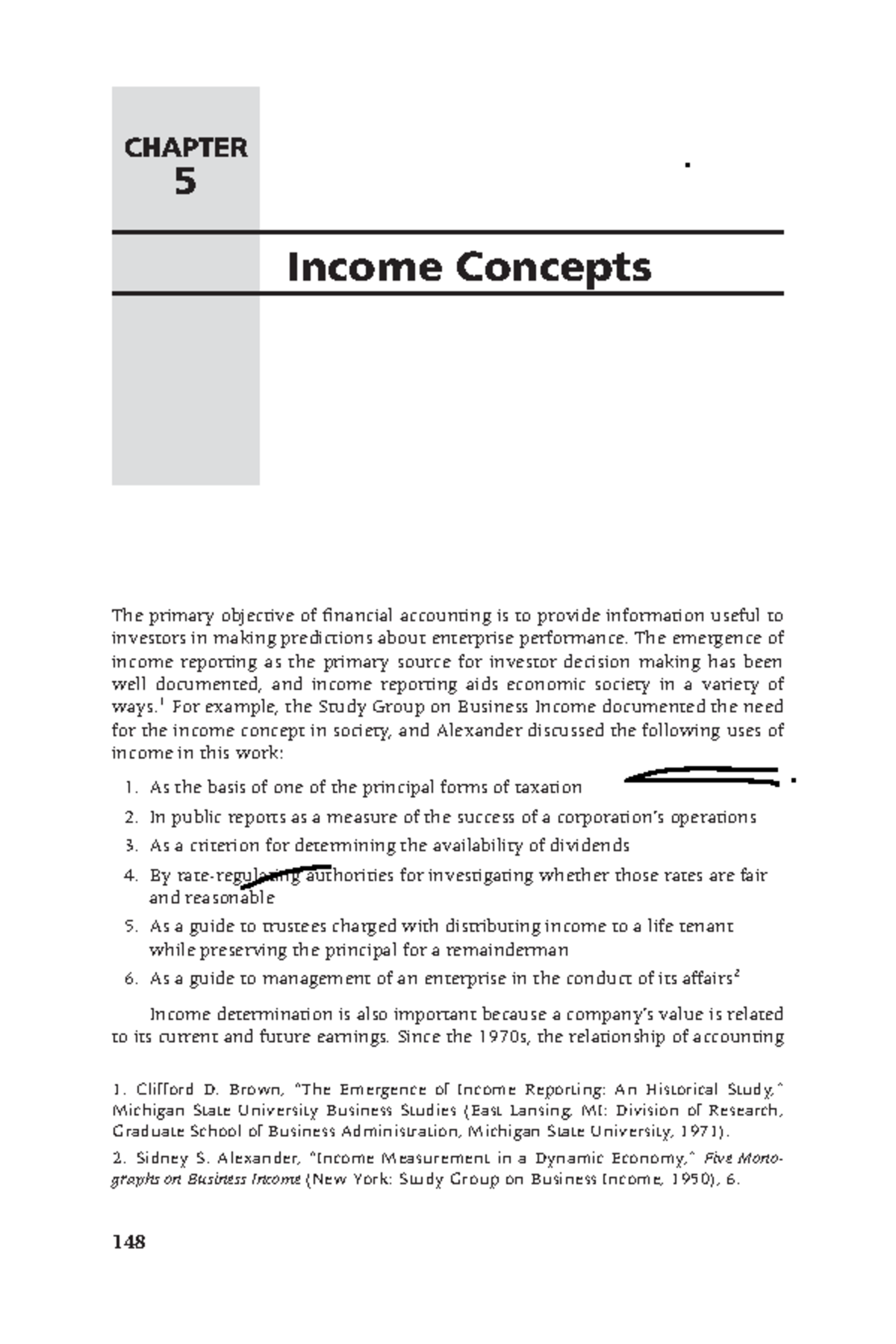 Ch5 - Summary Accounting Theory - 148 Income Concepts CHAPTER 5 The ...