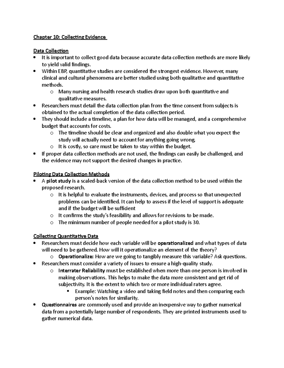 Chapter 10 Notes - Chapter 10: Collecting Evidence Data Collection It ...