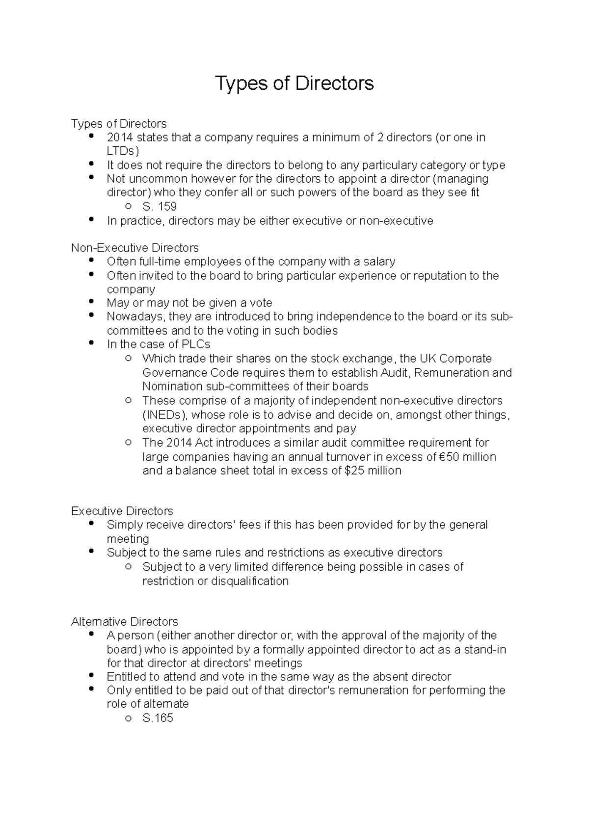 Types of Directors - Types of Directors Types of Directors 2014 states ...