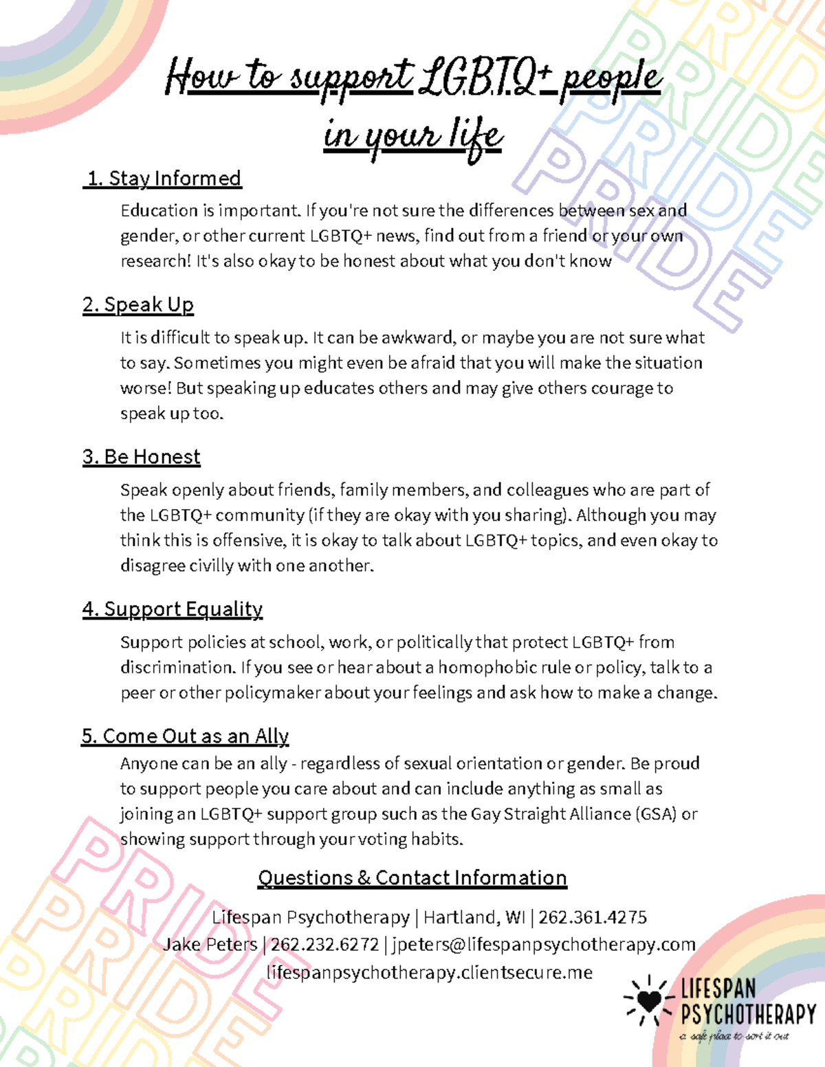 How can I support the Lgbtq+ person I know - How to support LGBTQ+ ...