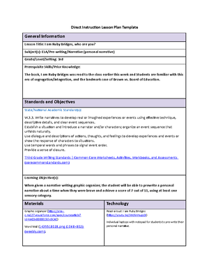 5e lesson plan template - 5E Lesson Plan Template General Information ...