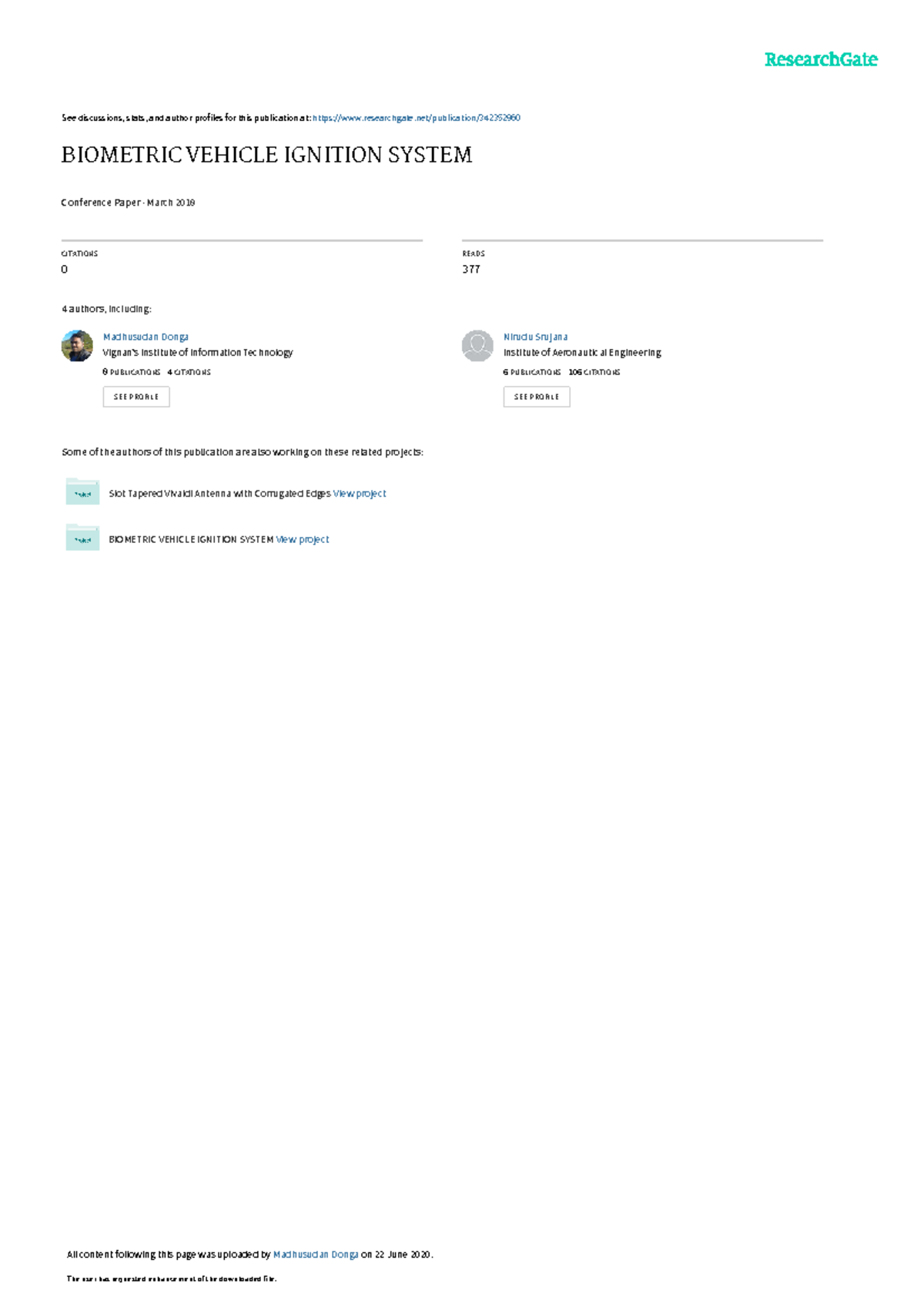 07 Biometricvehicleignitionsystem - See discussions, stats, and author ...