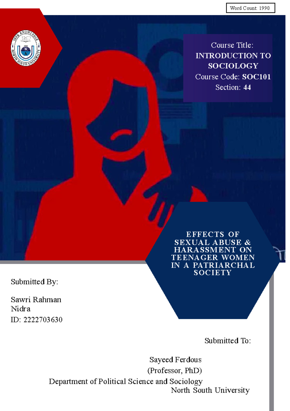 Course Title Introduction TO Sociology Course Code SOC101 - Course Title: INTRODUCTION TO ...