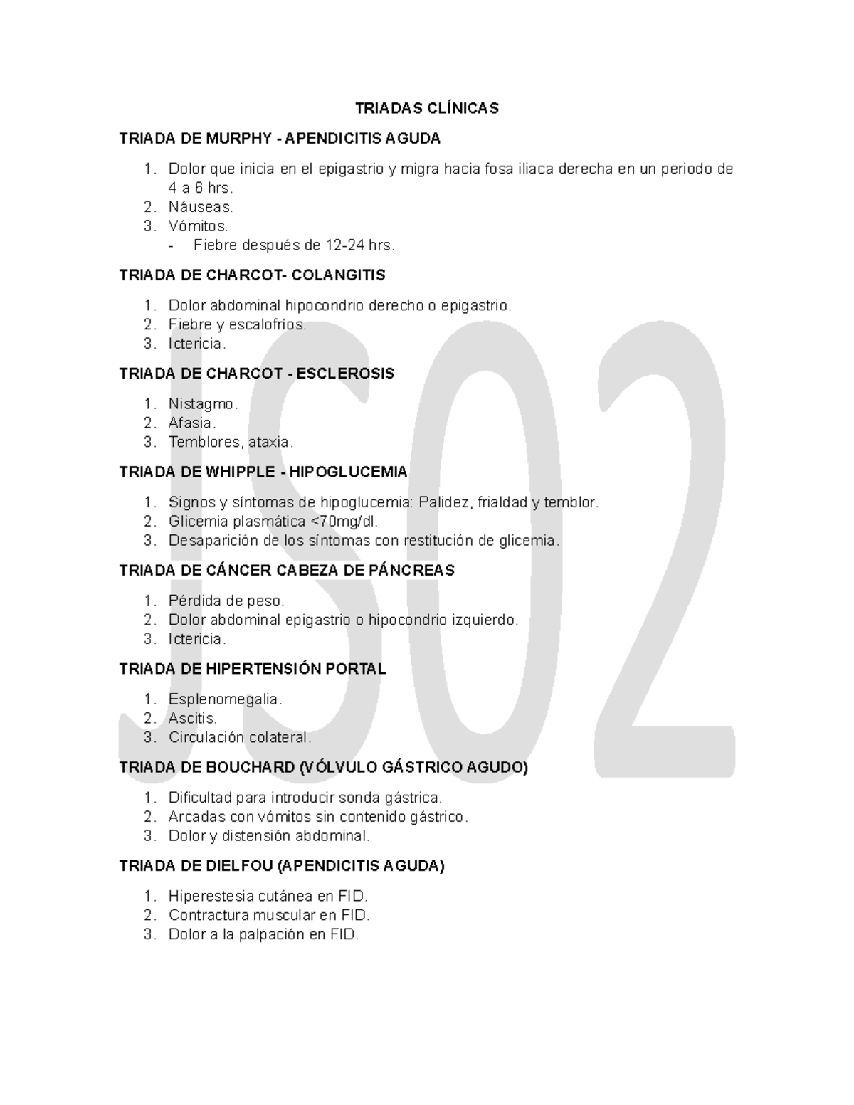 Practicas Semiologicas (1) - TRIADAS CLÍNICAS TRIADA DE MURPHY ...