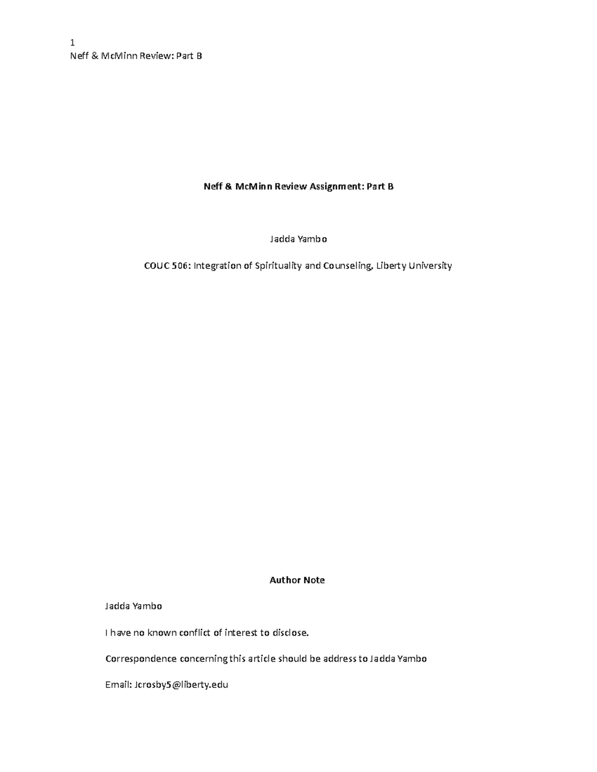 Neff and Mc Minn Part B - Neff and McMinn Part B - 1 Neff & McMinn ...