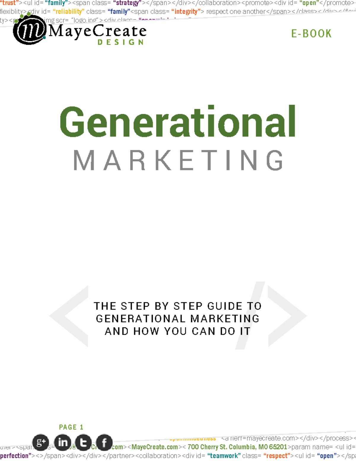 New Generational Marketing E book - Studocu