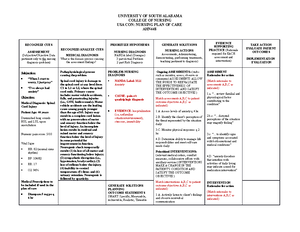 CARE PLAN on anxiety PUD - NURSING DIAGNOSIS 1 GOALS AND OUTCOME ...