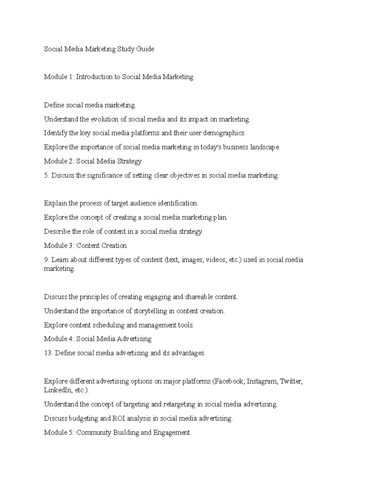 Social Media Marketing Guide 3 - Social Media Marketing Study Guide ...