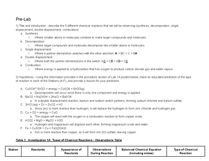 CHEM 1010 Lab 2 - lab 2 assignment - Ontario Tech University CHEM 1010 ...