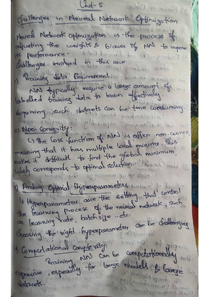 DL Unit 2 - class notes - Deep Learning - Studocu