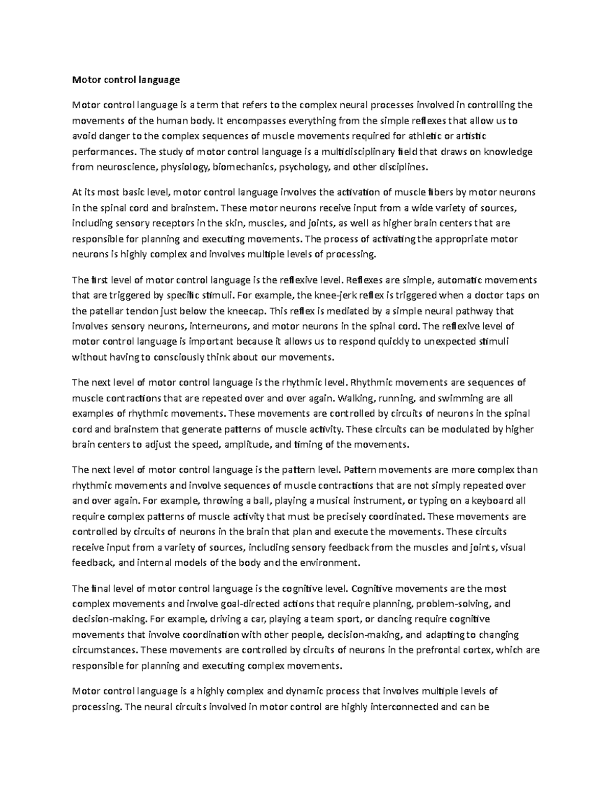 Industrial Motor control 1 - Motor control language Motor control ...