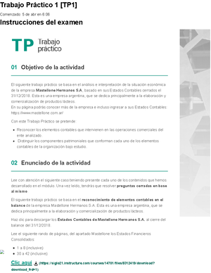 Examen Trabajo Práctico 1 [TP1] - Trabajo Práctico 1 [TP1] Comenzado: 8 de ago en 9 ...