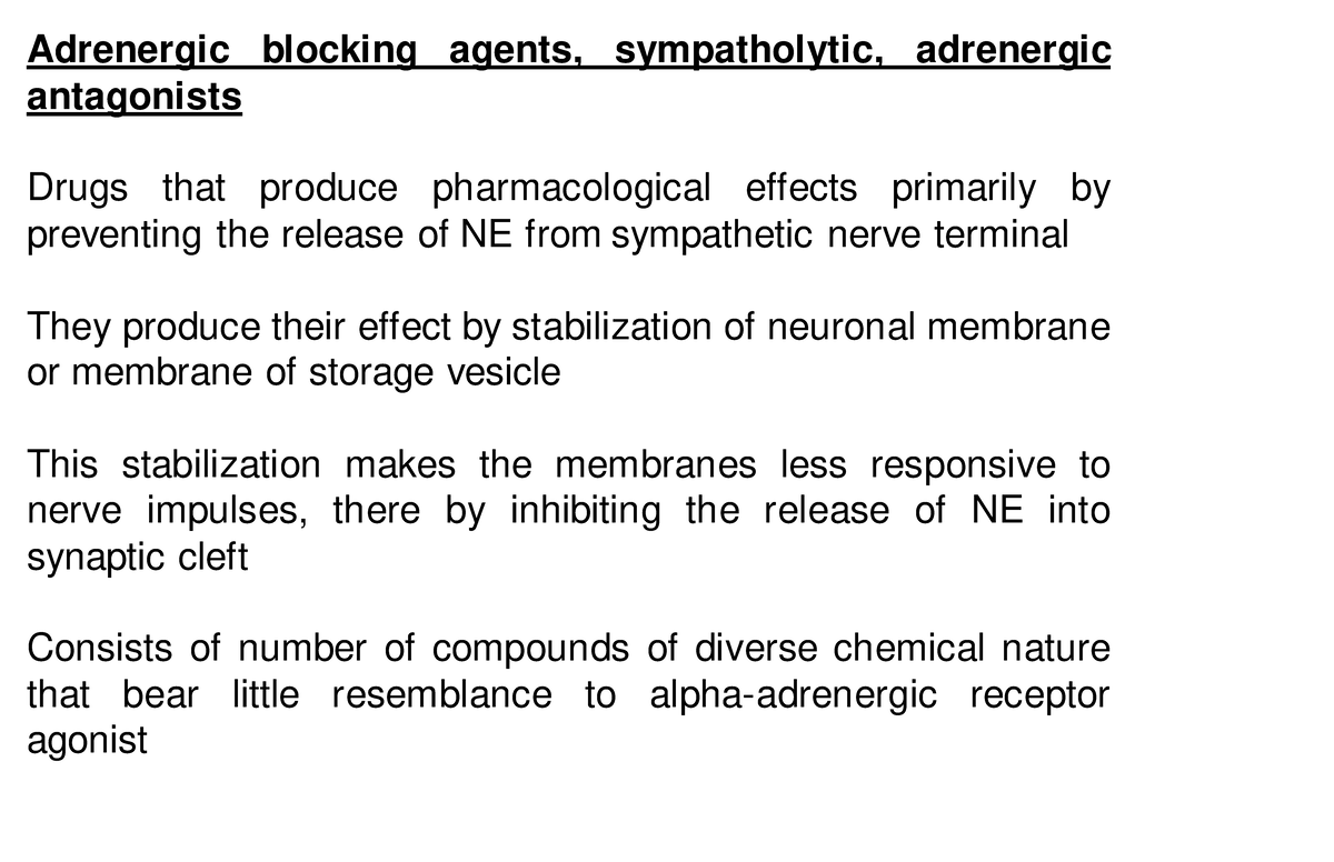 12)sympatholytics March 2017 - Adrenergic blocking agents ...