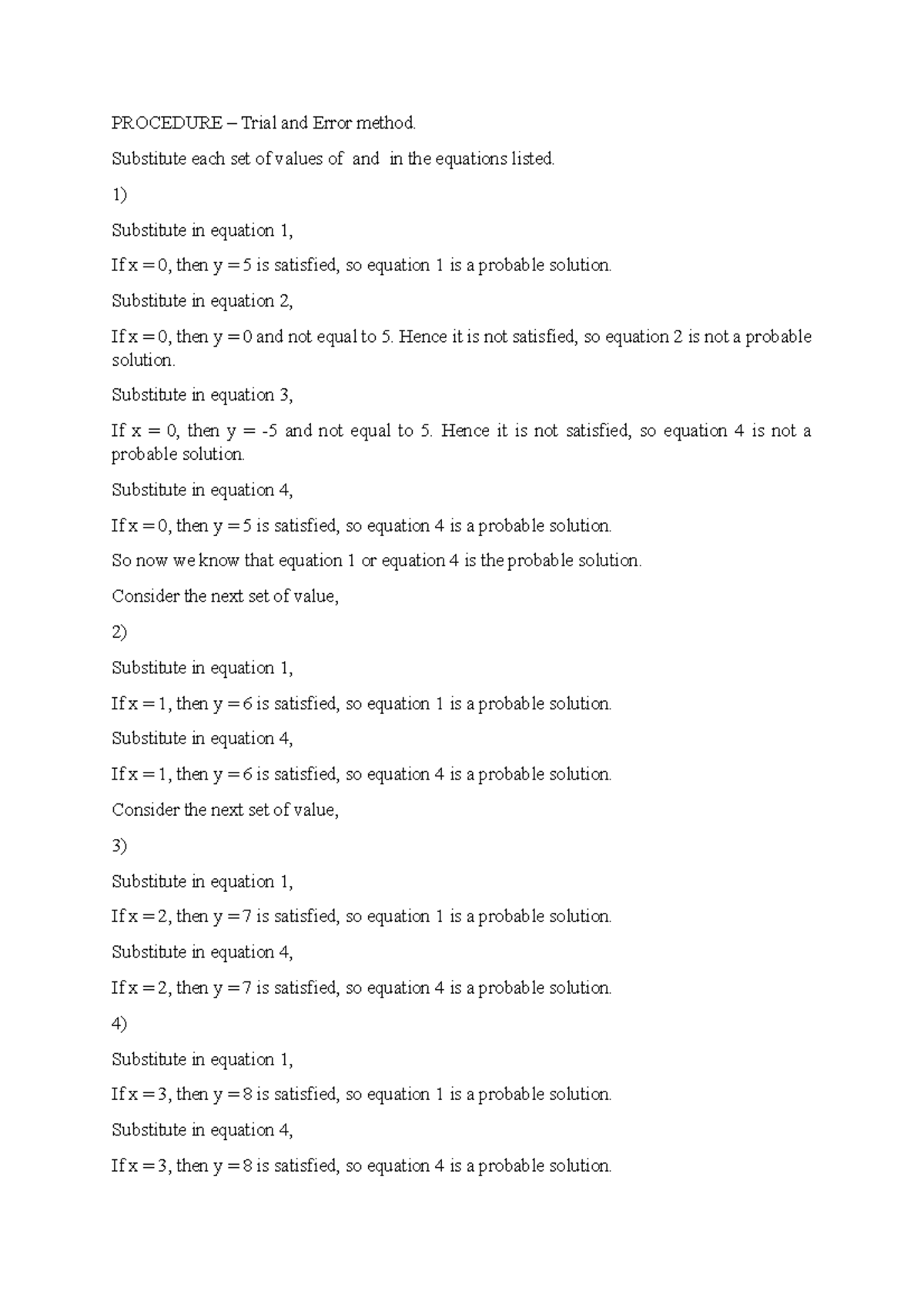 Procedure - Practice Questions for extra practice of curriculum ...