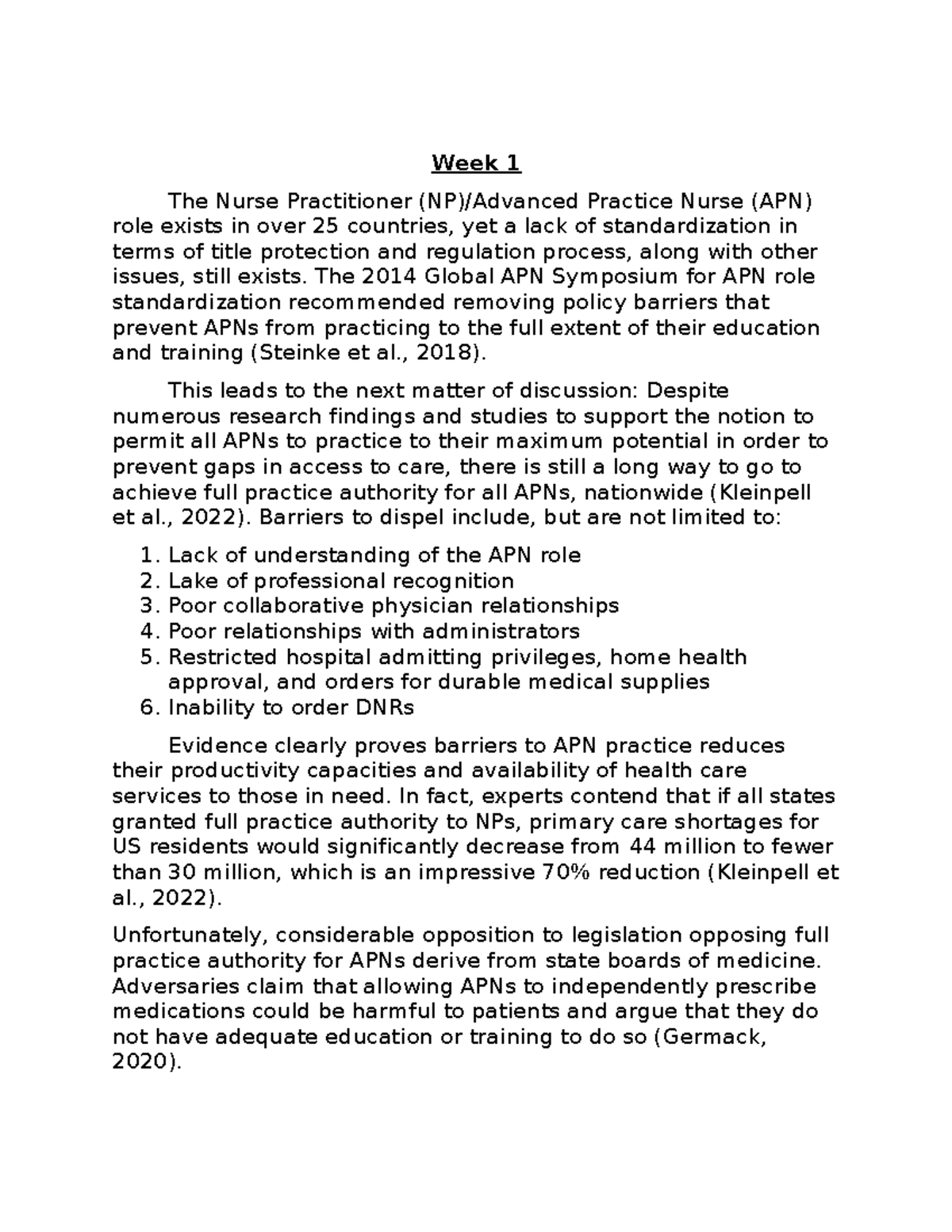 March 2023 Weekly Discussion - NR-506 - Chamberlain University - Studocu
