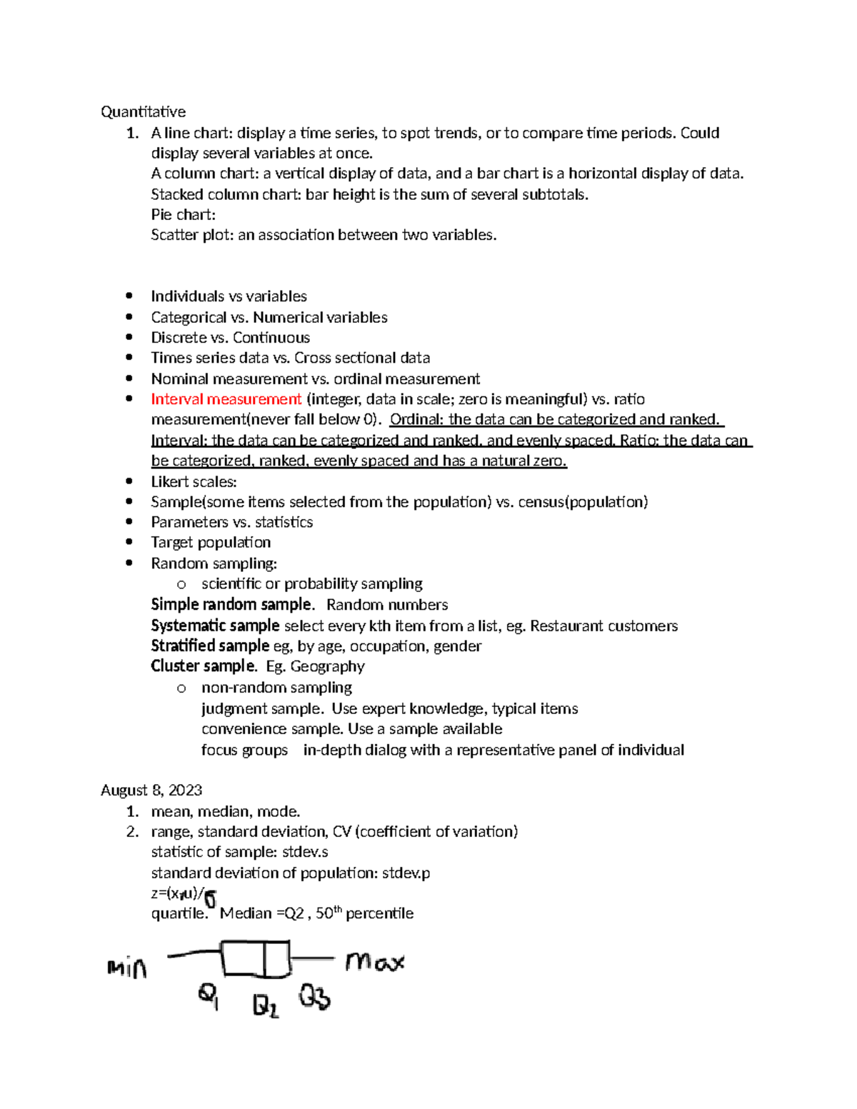 Textbook - introduce the note of quantitative class - Quantitative 1. A ...