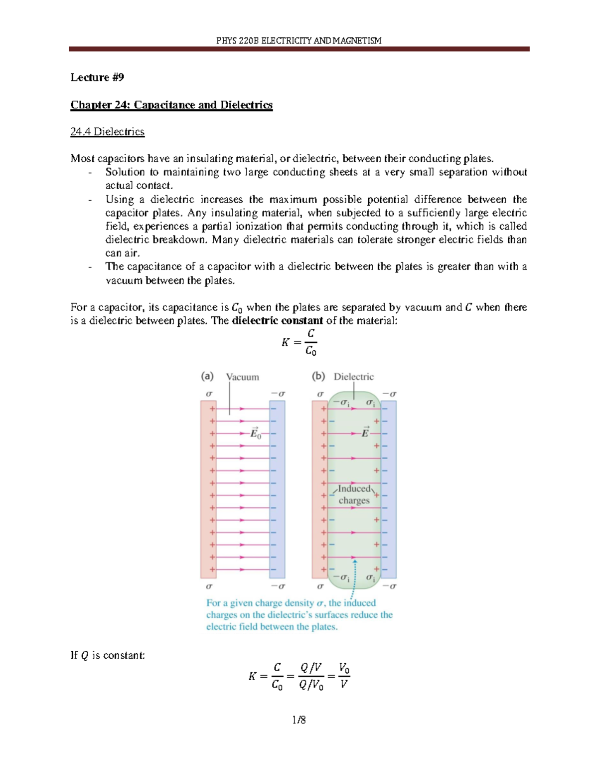 Lecture 9 - Professor Li Gao - PHYS 220B ELECTRICITY AND MAGNETISM ...