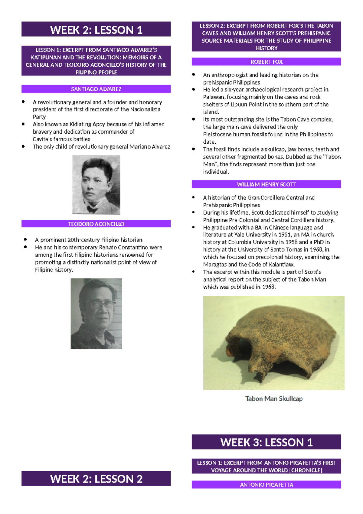 WEEK 2 - Lesson 1 AND 2 - WEEK 2: LESSON 1 LESSON 1: EXCERPT FROM ...