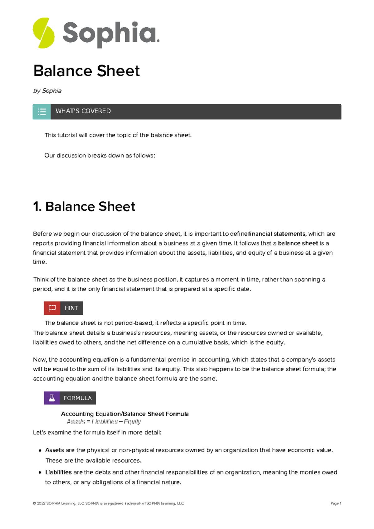 Balance-sheet-2 - Notes and tutorials sophia - Balance Sheet by Sophia ...