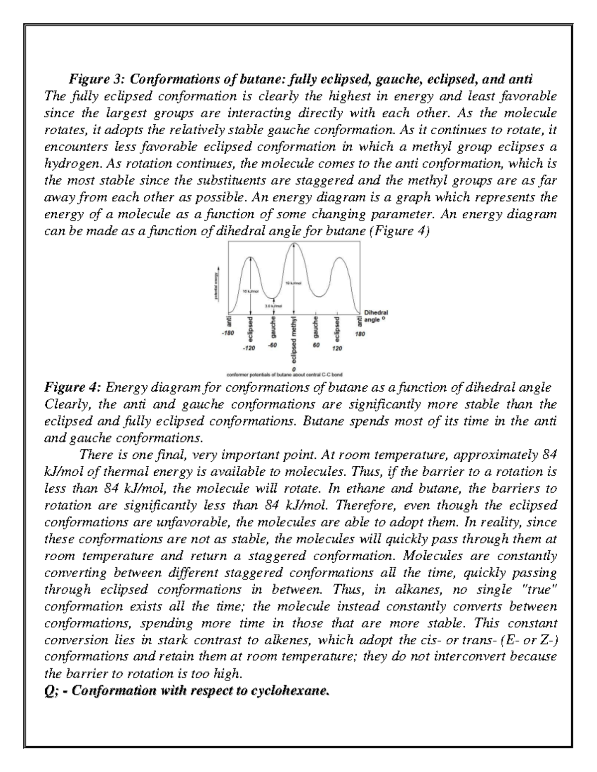 Chemistry istsem 7 - Figure 3: Conformations of butane: fully eclipsed ...
