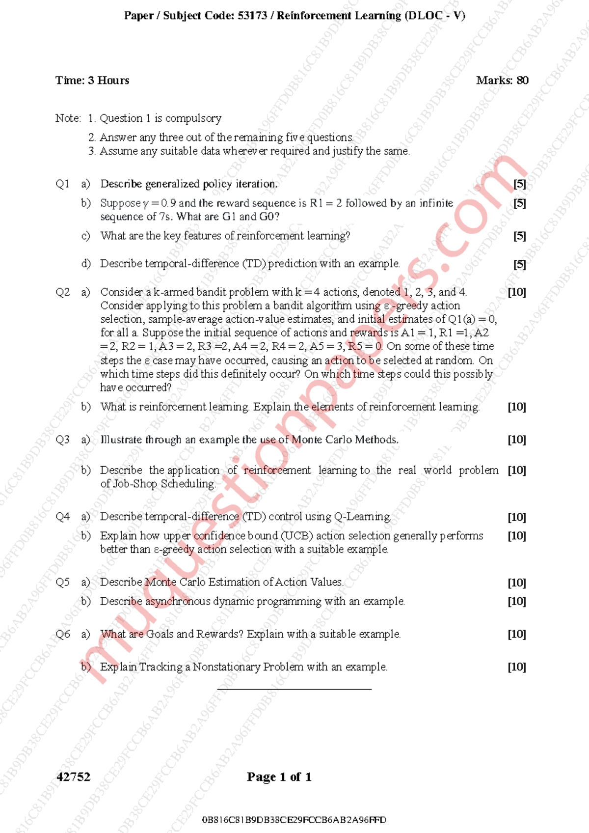Be information-technology semester-8 2023 december dloc-v-reinforcement-learning-rev-2019-c ...