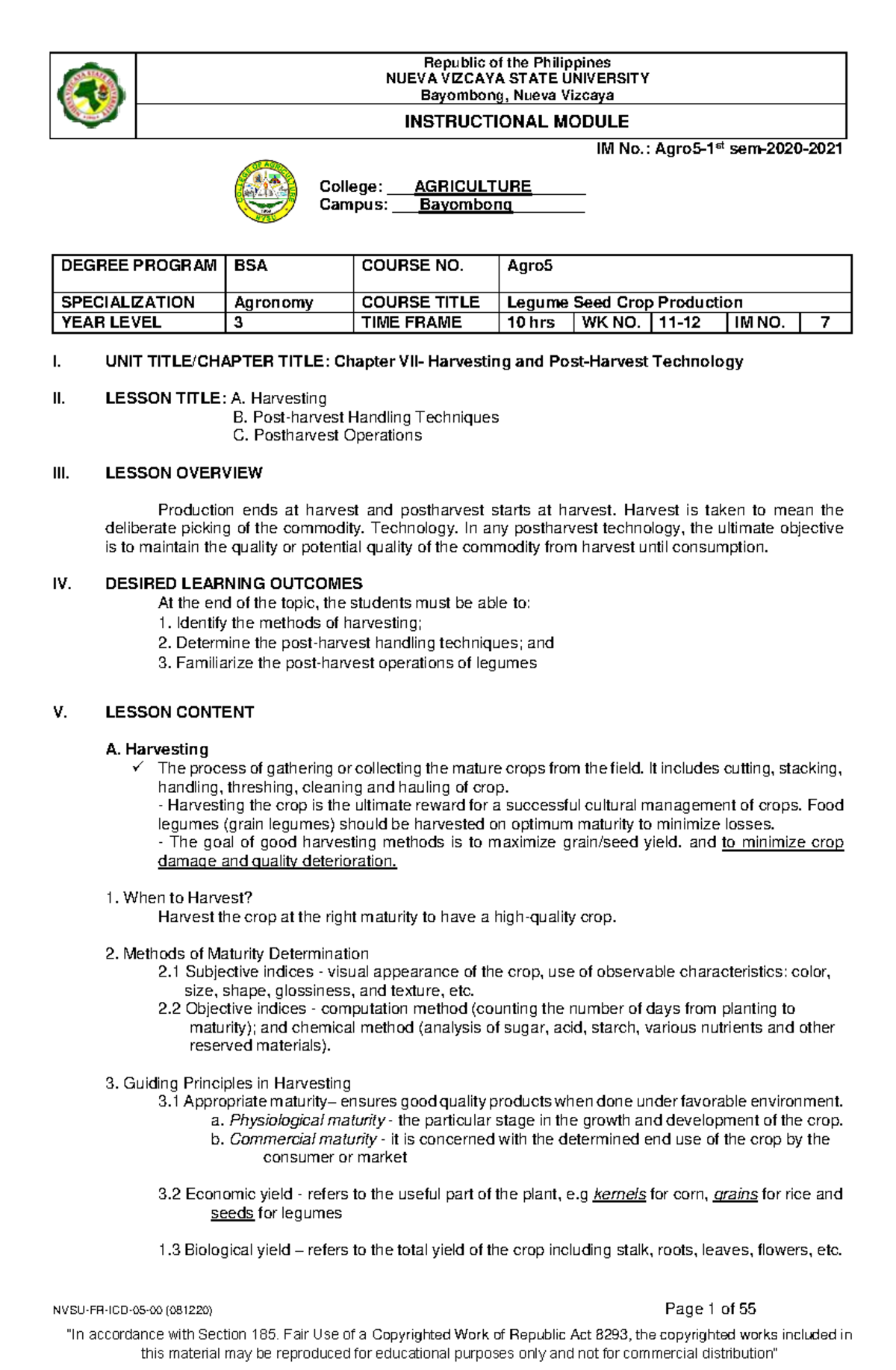 Module (Chapter 7 - NUEVA VIZCAYA STATE UNIVERSITY Bayombong, Nueva ...