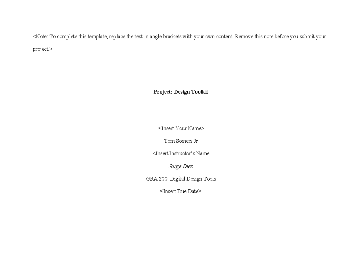 Week 6 project paper