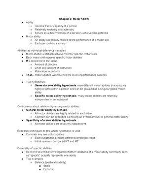 Motor Learning: Chapter 15 Augmented Feedback Notes - Chapter 15 ...