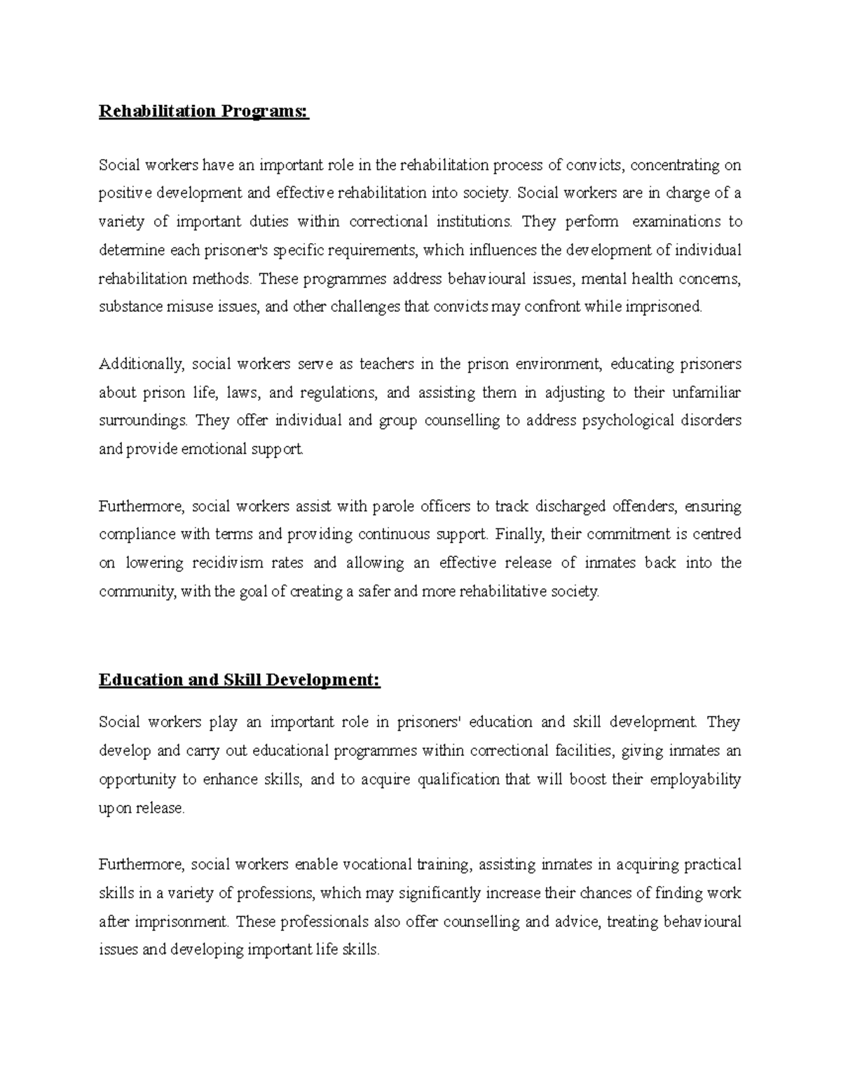 types of rehabilitation program - Rehabilitation Programs: Social ...