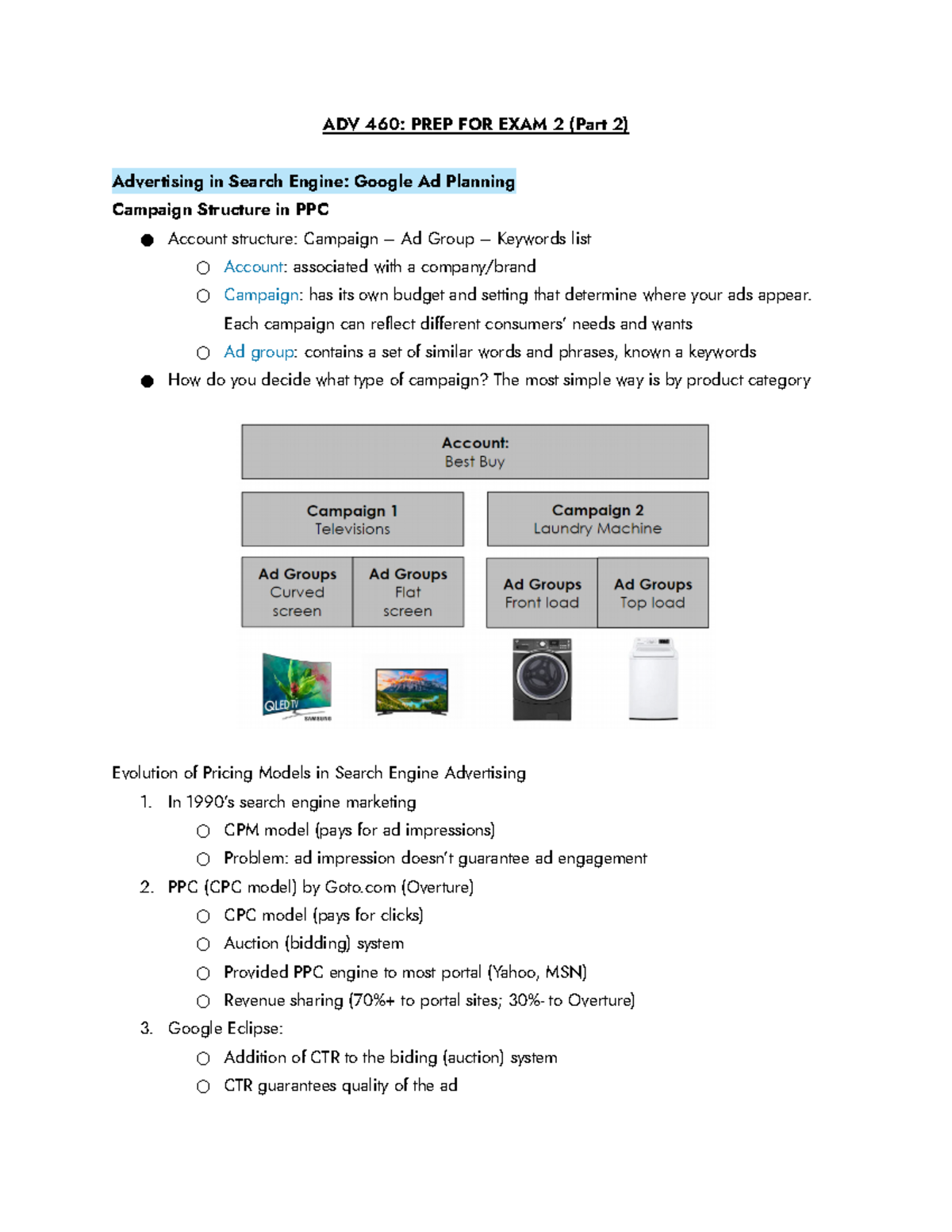 ADV 460 Exam 2 Prep -ADV 460: Innovations in Advertising -Part 1 of ...