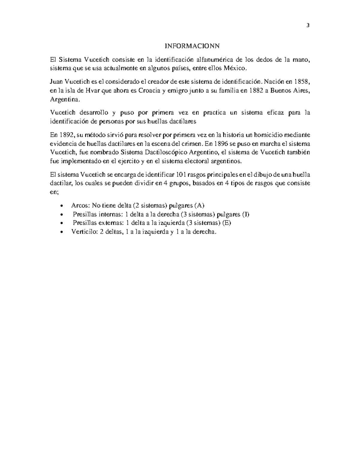 Informacionn - sncs j cdkjdksnk - INFORMACIONN El Sistema Vucetich ...