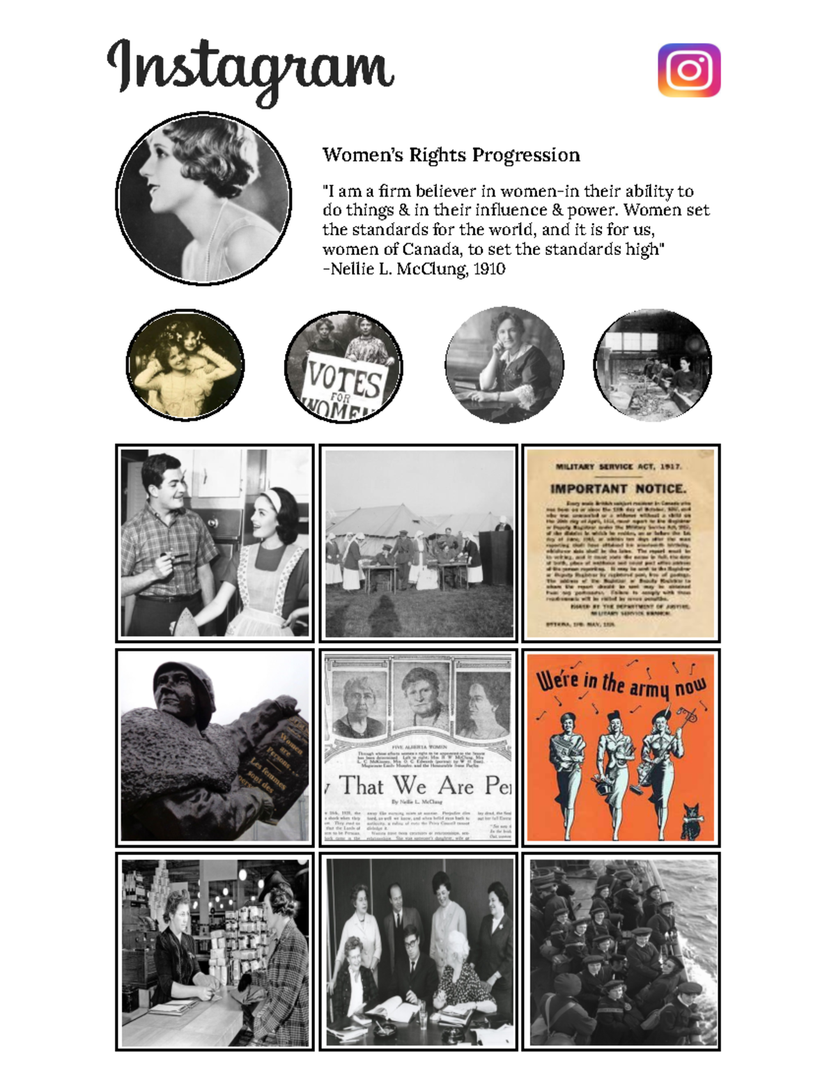 Women's Rights Instagram shared - Women’s Rights Progression "I am a ...